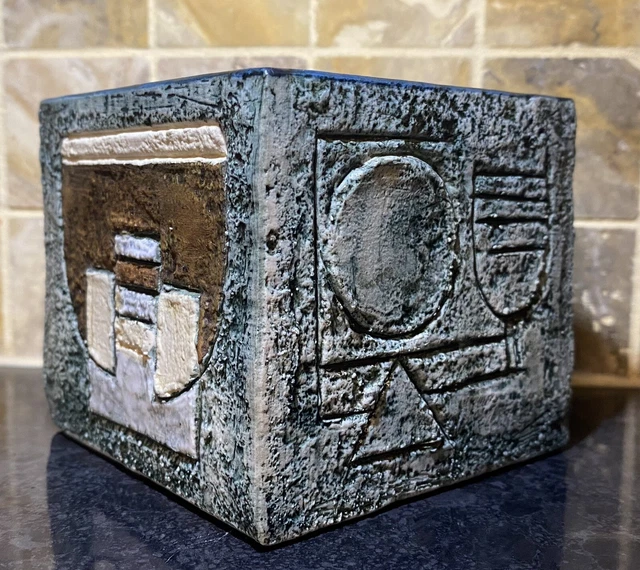 TROIKA CORNWALL MM Pottery Cube Vase £200.00 - PicClick UK