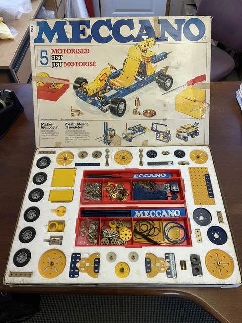 VINTAGE MECCANO MOTORISED Set 5, 1978, 100% Complete in Box with ...