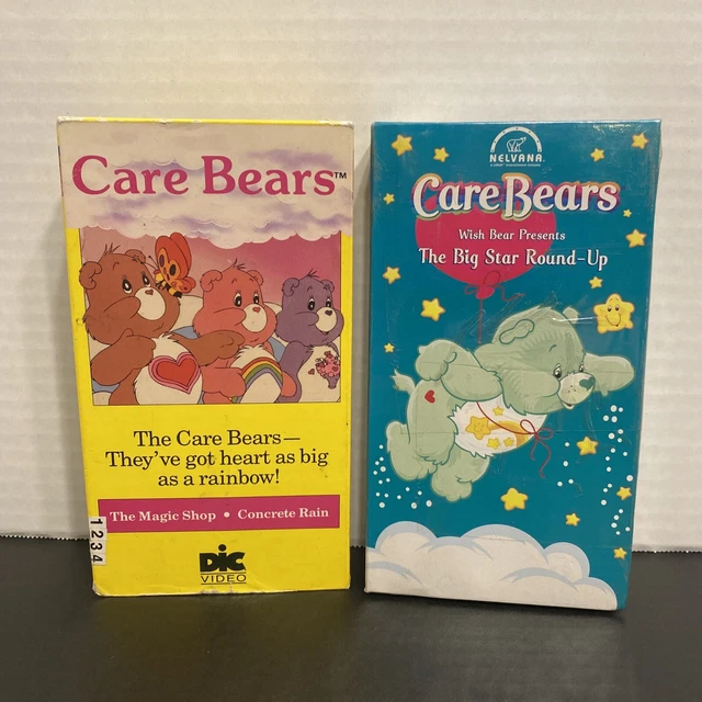 CARE BEARS CARTOON VHS Lot The Magic Shop Concrete Rain, The Big Star ...