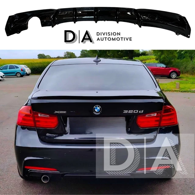 BMW 3 SERIES F30 F31 Gloss Black Single Exit Rear Diffuser Valance ...