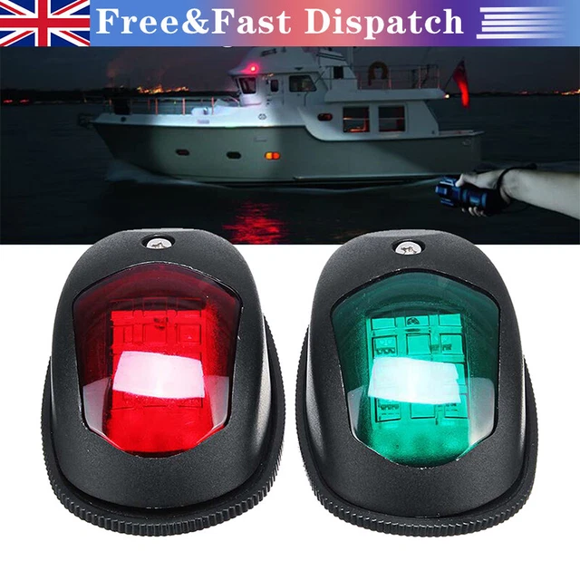 2PCS MARINE NAV 12V 24V LED Lights Side Mount Port & Starboard Boat ...