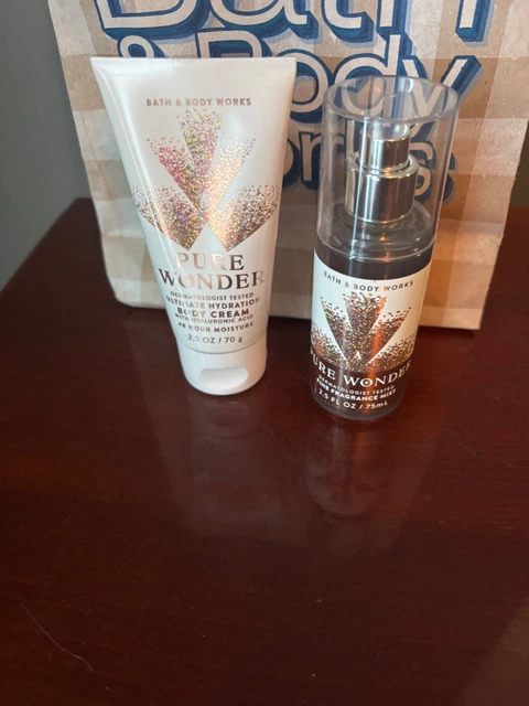 2 BATH BODY Works PURE WONDER Spray Mist & Body Lotion TRAVEL £12.97 ...