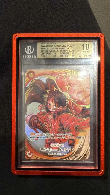 ONE PIECE TCG Monkey D. Luffy ST01-012 OP-05 Eiichiro Oda Signed BGS 10 ...