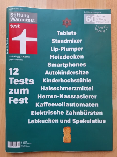 STIFTUNG WARENTEST TEST Heft Dezember 2024, 12/2024 EUR 2,05 - PicClick DE