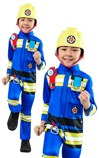 FIREMAN SAM DÉGUISEMENT Enfants Officiel Dessin Animé TV Costume ...
