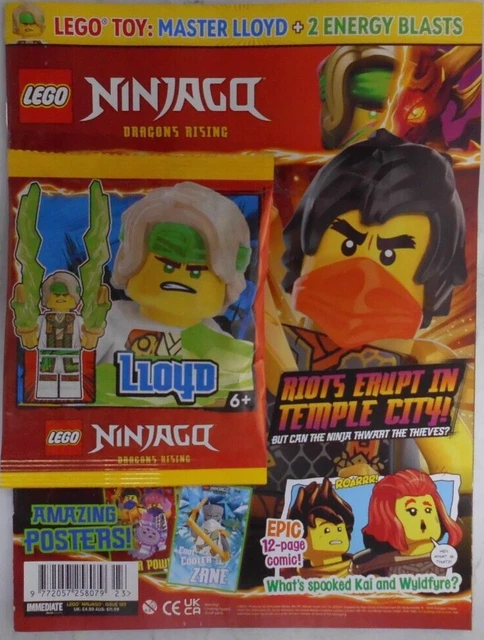 LEGO NINJAGO MAGAZINE #123 2025 + Master Lloyd MiniFigure & 2 energy ...
