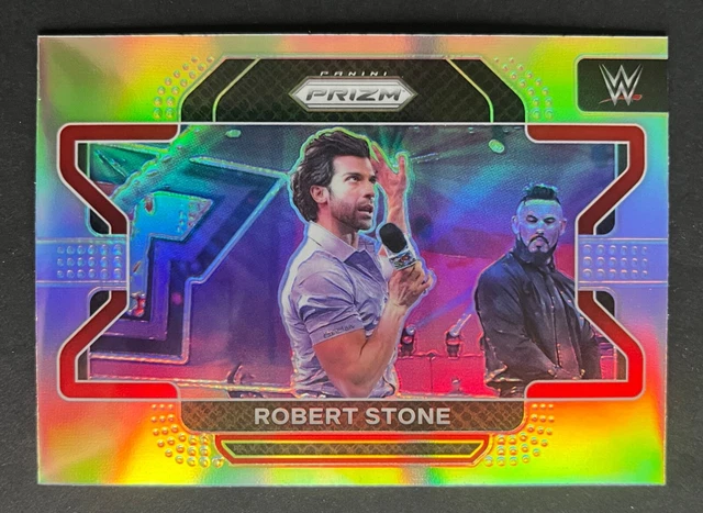 CARTE PARALLÈLE ROBERT Stone 2022 Panini Prizm WWE ARGENT PRIZMS #96 ...