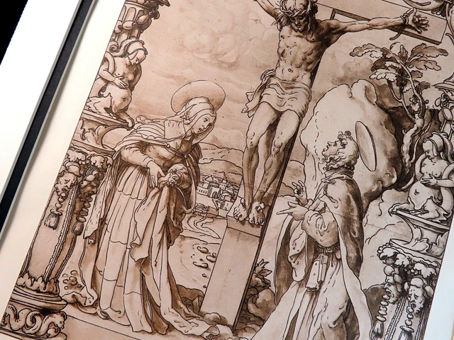 OLD MASTER DRAWING The Crucifixion Jesus Christ Limited Edition Antique ...