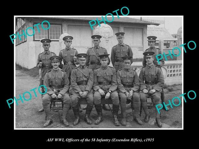 OLD LARGE HISTORIC Photo Of Wwi Australian Military Essendon Rifle ...