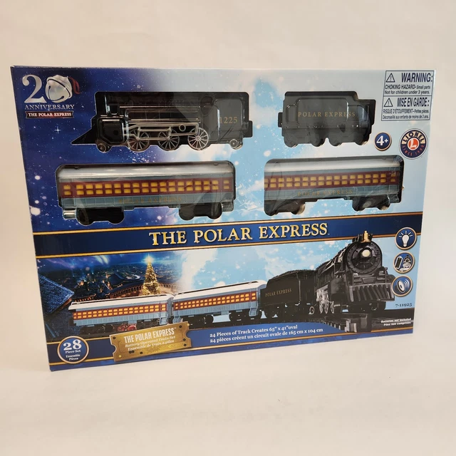 20TH ANNIVERSARY POLAR Express Train Set by Lionel w/Audio & HEAD Light ...