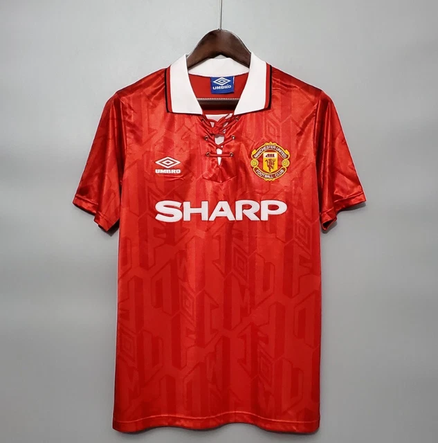 MANCHESTER UNITED RETRO Home Football Shirt 1992 - 1994 Size Large BNWT ...