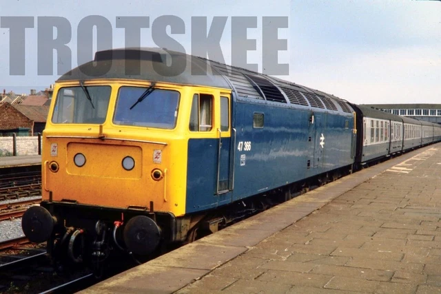 35MM SLIDE BR British Railways Diesel Loco Class 47 47366 Rhyl 1983 ...