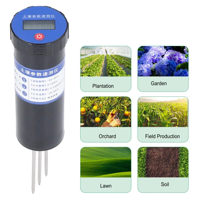 SOIL HUMIDITY CONDUCTIVITY Meter Soil NPK Sensor Handheld Design For ...