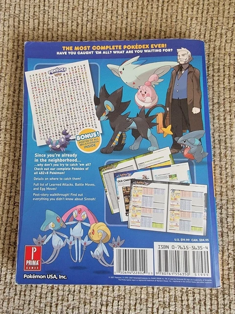 POKEMON POKEDEX TUTTI 482+8 Pokemon Il Libro Guida Ufficiale Completo ...