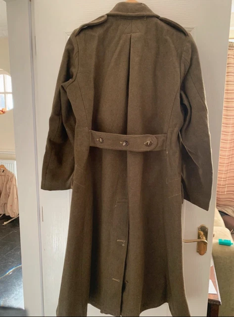 VINTAGE WW2 ERA Trench Coat Size 40” -42” British Army Wool Overcoat ...