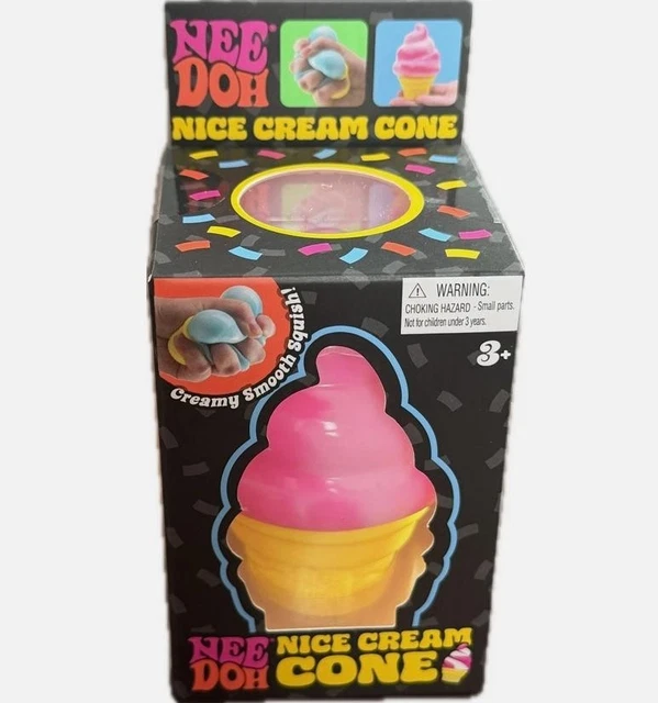 PINK NEEDOH NICE CREAM CONE Ice Cream Swirl Squishy Toy NEE DOH Stress ...