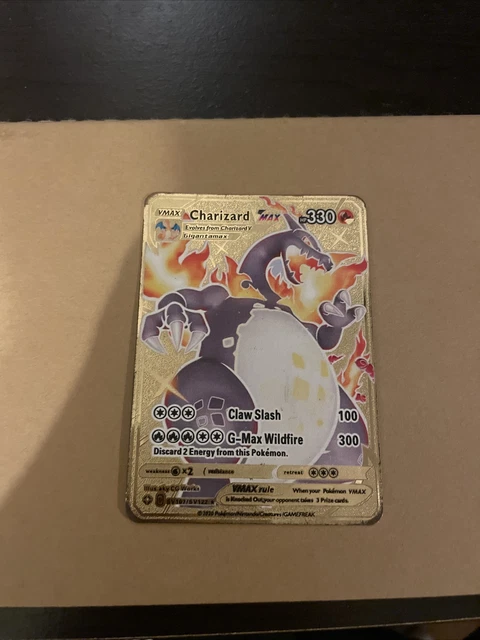 CHARIZARD/DRACAUFEU VMAX GIGANTAMAX Gold Foil Pokemon Card SV107/SV122 ...
