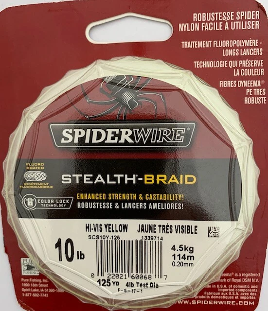 TRESSE SPIDERWIRE STEALTH BRAID 10 lb 114 m 4.5 kg carnassiers EUR 22 ...