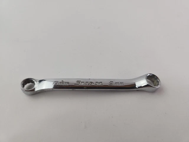 SNAP ON TOOLS XSM89A Offset 12 Point Double Box End Wrench 8mm X 9mm ...