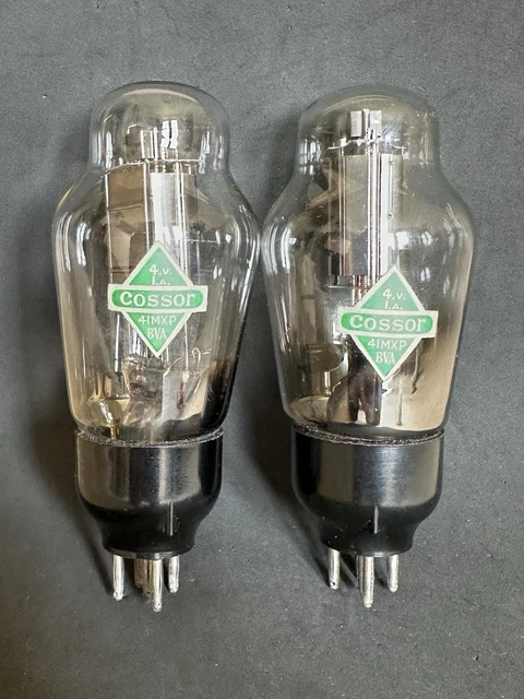 RARE MATCHED PAIR Of Cossor 41 Mxp Output Triodes -Nos Boxed £82.00 ...