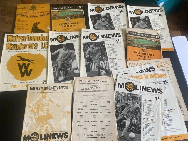 14 WOLVERHAMPTON WANDERERS Wolves Football Programmes Job Lot £5.42 ...