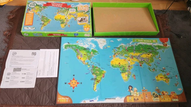 LEAPFROG TAG READING System Interactive World Map Boxed MAP Only £16.31 ...