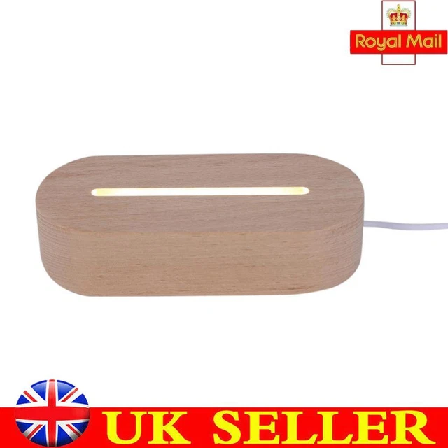 OVAL DISPLAY PEDESTAL - LED Lights Display Base with USB (White Light ...