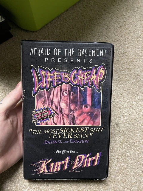 LIFE IS CHEAP VHS rare horror kurt dirt afraid of the basement 6/30 £ ...