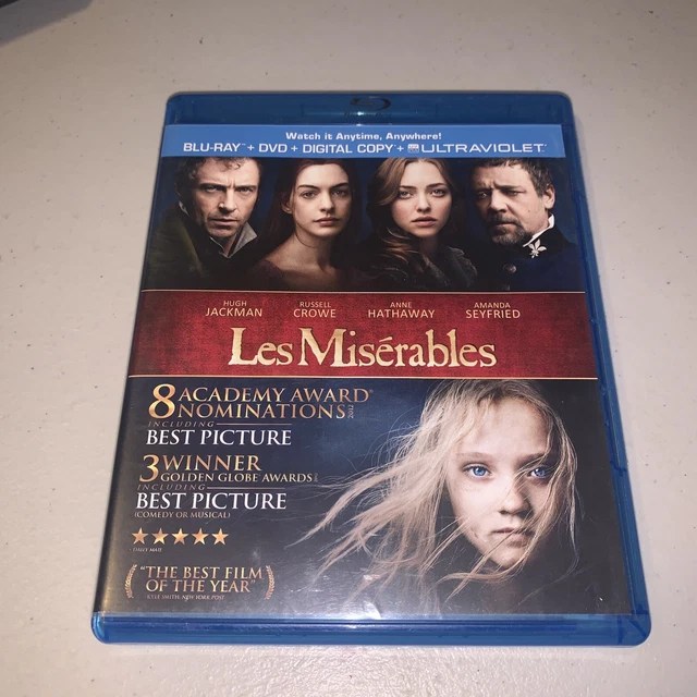 LES MISÉRABLES (BLU-RAY/DVD, 2013, 2-Disc Set, Canadian) $7.95 ...