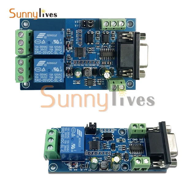 MODBUS RTU 1 2 Channel DC7~24V Control Switch Relay Module RS232 TTL UART $14.29 - PicClick AU