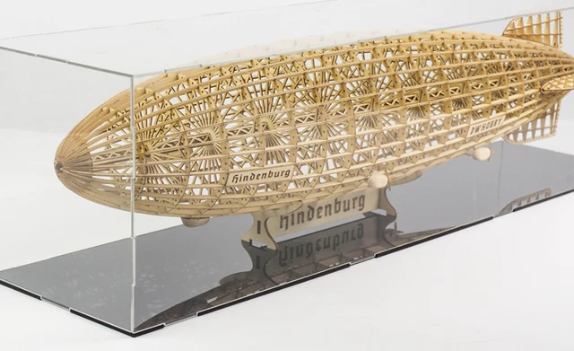 DW HINDENBURG (ZEPPELIN) Static Balsa Model Kit + Dust Cover 3D Puzzle ...