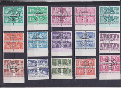 DDR-1980-81-AUFBAU DDR-KLEIN ST.-TIEFDRUCK-KOMPL.-15 Werte-4er-Block-Unterrand EUR 1,00 ...