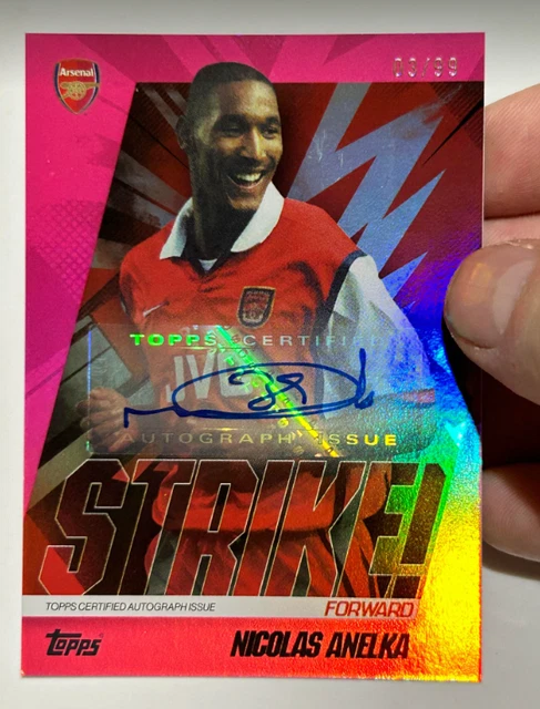 TOPPS ARSENAL SET Squadra 23-24 2024 Nicolas Anelka Autografo Auto/99 ...