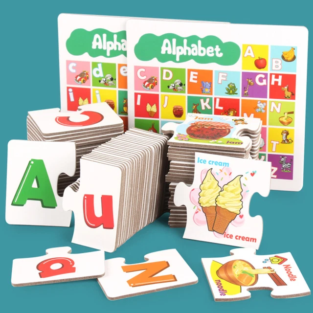 UPPERCASE AND LOWERCASE Alphabet Letters Matching Puzzle Pairs Matching ...
