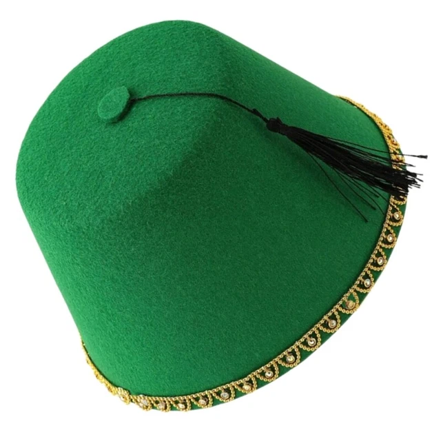 TRADITIONAL FEZ HAT Turkish Caps for Adult Men Breathable Round Ottoman ...