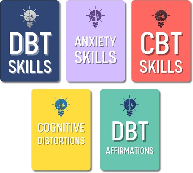 DBT FLASHCARDS DIALECTICAL Behavior Therapy Coping Skills Cards Lot Of ...