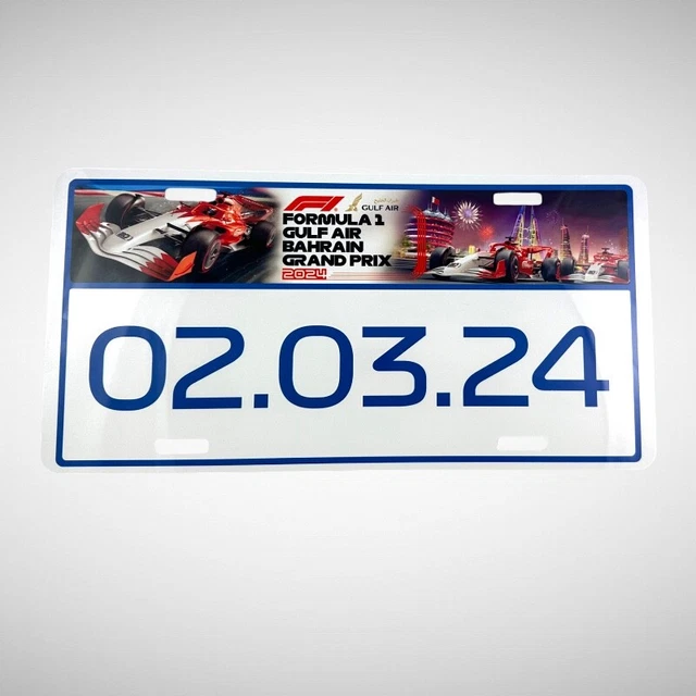 FORMULA 1 BAHRAIN 2024 Licence Number Plate NEW F1 Souvenir Memento 🏎️ ...