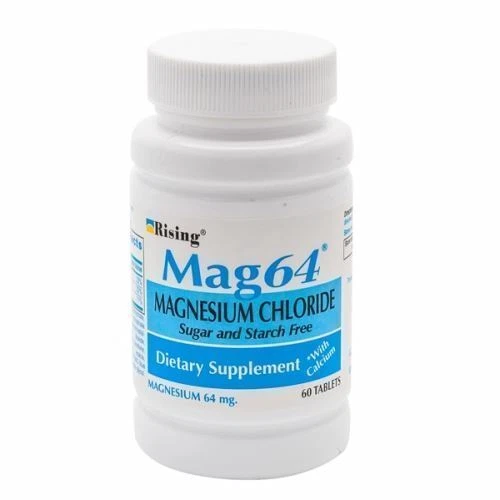 MAG64 MAGNESIUM CHLORIDE with Calcium 60 Tabs By Rising Pharmaceuticals ...