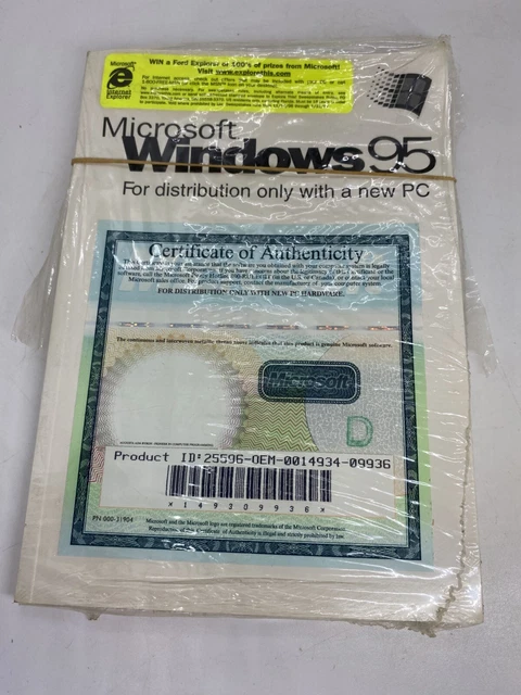 INTRODUCING MICROSOFT WINDOWS 95 Manual With Certificate of ...