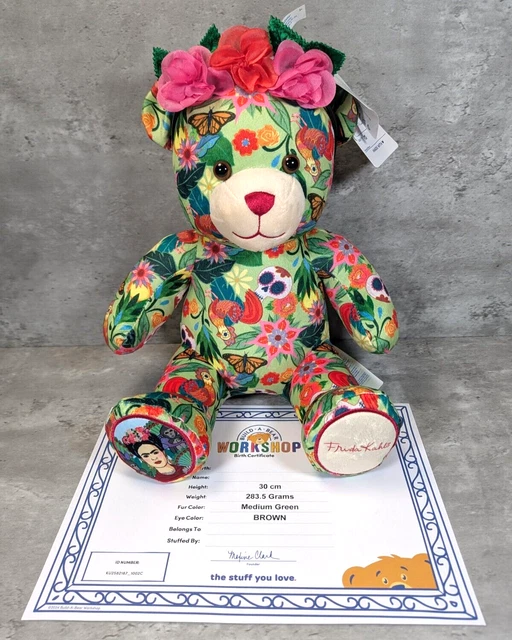 BUILD A BEAR NEW Frida Kahlo Icon College Bear With Flower Headband £77 ...