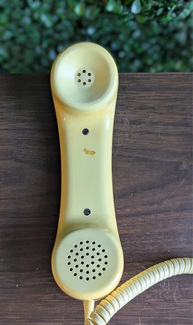 RETRO NORTHERN TELECOM Dawn Model Pankcake Rotary Telephone Yellow w ...