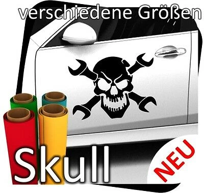 TÊTE DE MORT Skull Skulls sticker autocollant auto moto tatouage mural ...