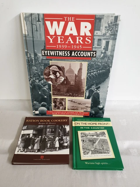 WORLD WAR TWO Book Bundle x3 The War Years, Ration Book Cookery, Home ...