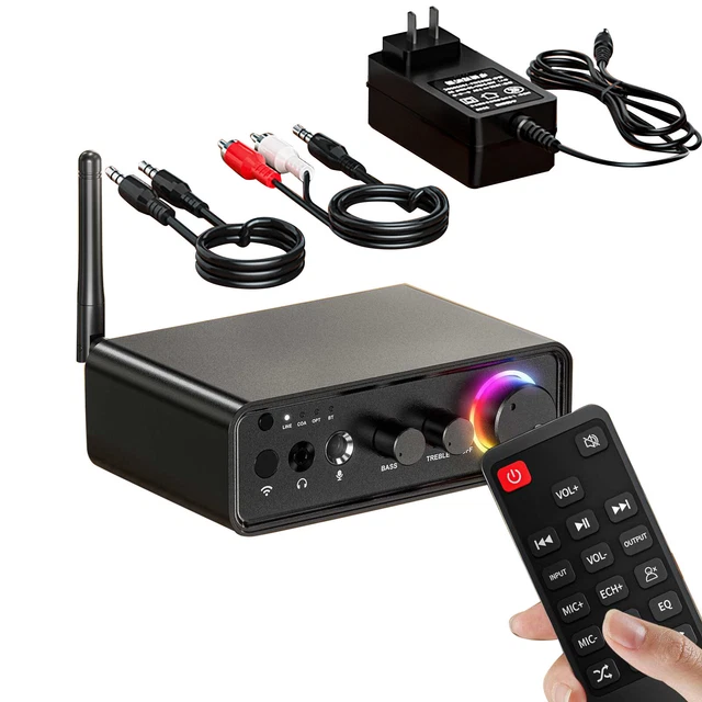 DC 12-24V HIFI Digital Stereo Mini Amplifier TPA3116D2 Bluetooth5.3 IR ...