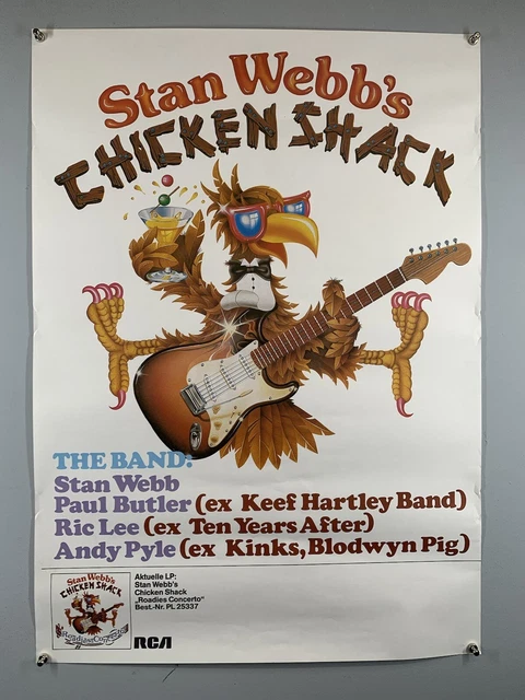 STAN WEBB’S CHICKEN Shack Poster Original Promo RCA Roadies Concerto ...