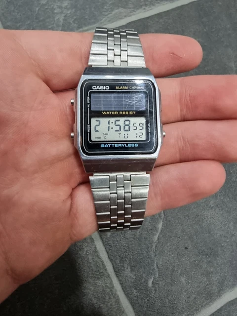 VINTAGE CASIO Al-180 Solar Powered Batteryless Watch (3262) £110.00 ...