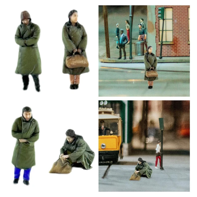1/64 RESIN MODEL Street Figure for Diorama Miniature Scene Photography ...