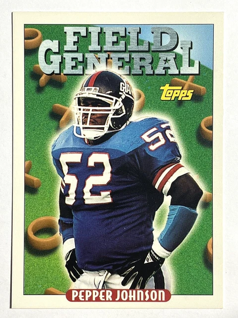 CARTE DE FOOTBALL PEPPER JOHNSON New York Giants 1993 Topps FIELD ...