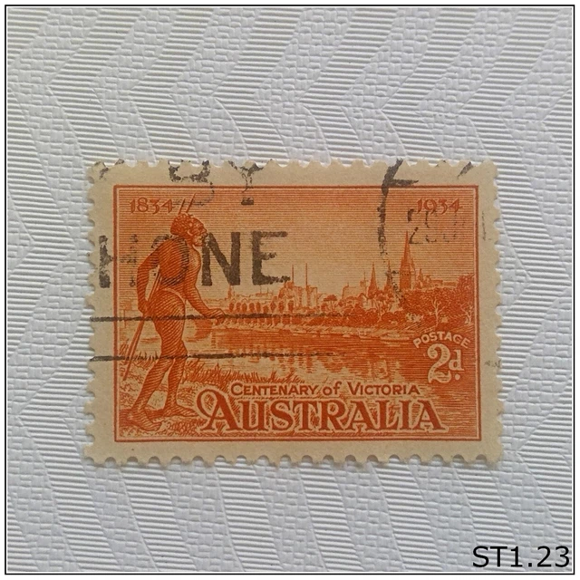 AUSTRALIA POSTAGE STAMP 2d Centenary of Victoria 1934 Red EUR 0,91 ...
