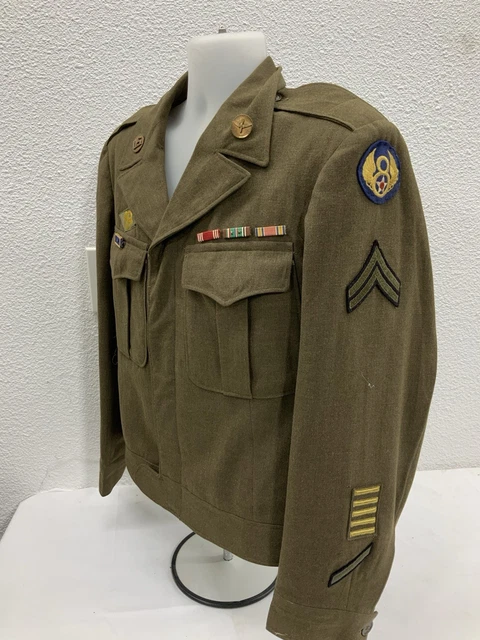 WW2 ORIGINAL ENLISTED 8th Airforce Ike Uniform w/ Felt British Theater ...